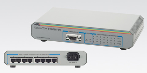 アライドテレシス、8ポートの100BASEインテリジェントスイッチ「FS808M V2」 - クラウド Watch