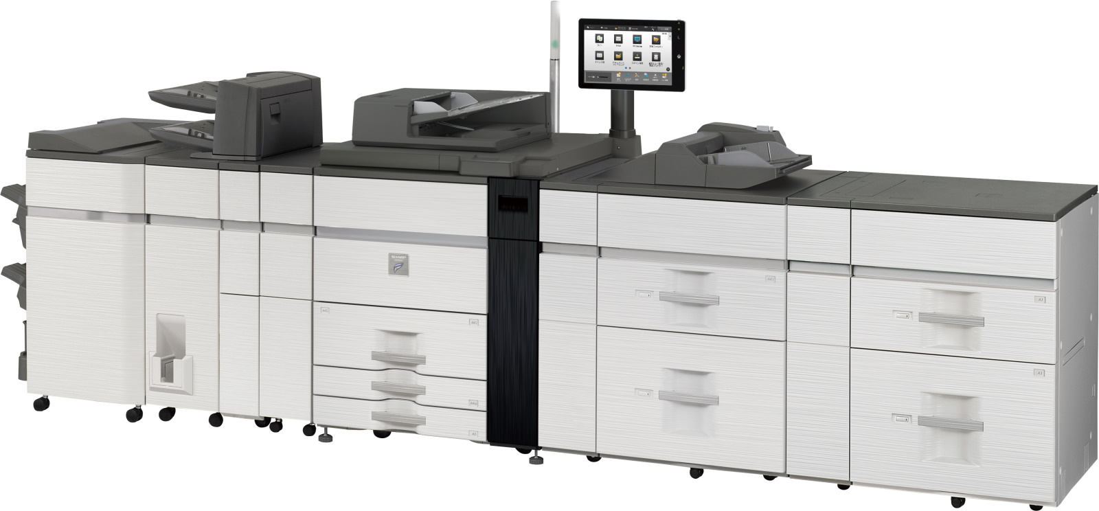 シャープ、15.4インチ液晶パネル搭載のモノクロデジタル複合機「MX-M1206／MX-M1056」を発表 - クラウド Watch