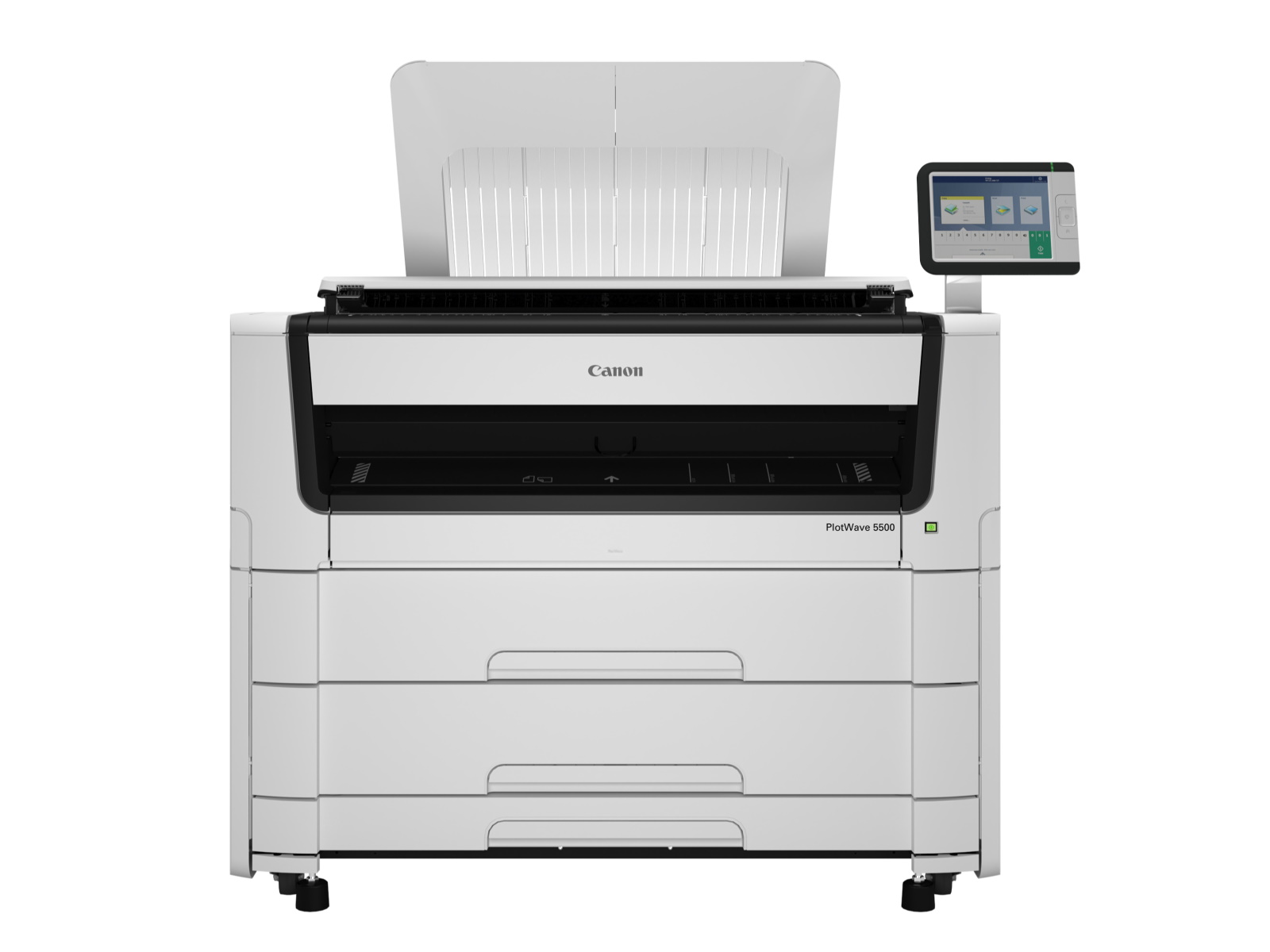 キヤノン、図面出力業務などに向けた大判モノクロ複合機「PlotWave 5000／5500」 - クラウド Watch
