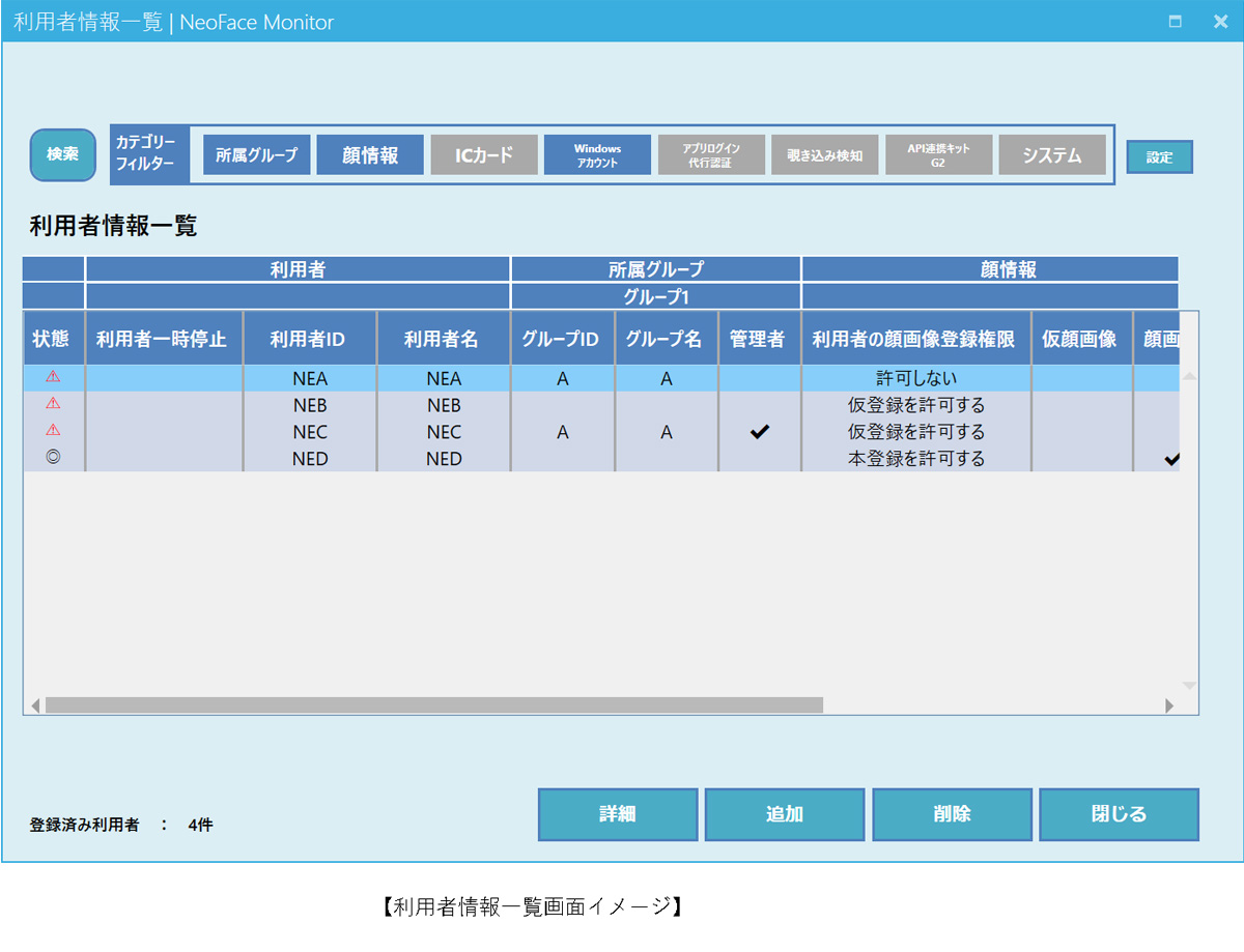 NEC、顔認証PCセキュリティソフト「NeoFace Monitor」を強化 運用管理者の操作性を改善 - クラウド Watch