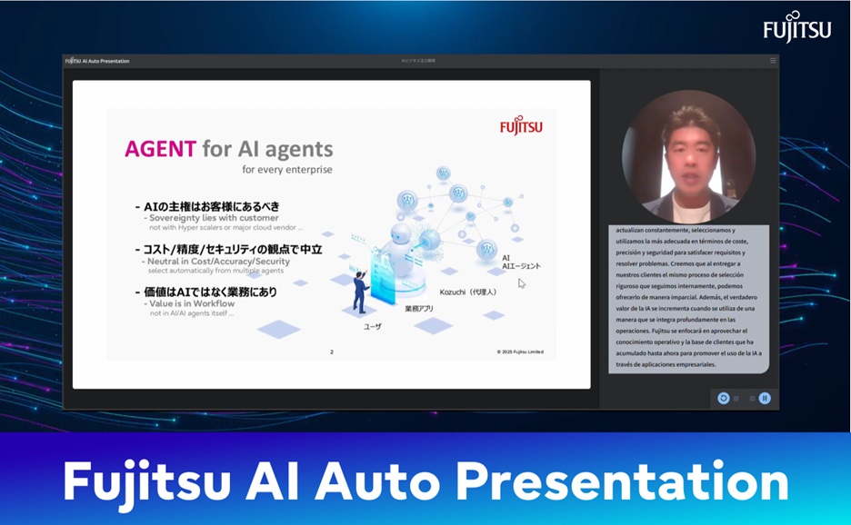 富士通、複数言語対応のAIアバターがプレゼンテーションを行う「Fujitsu AI Auto Presentation」を開発 - クラウド Watch