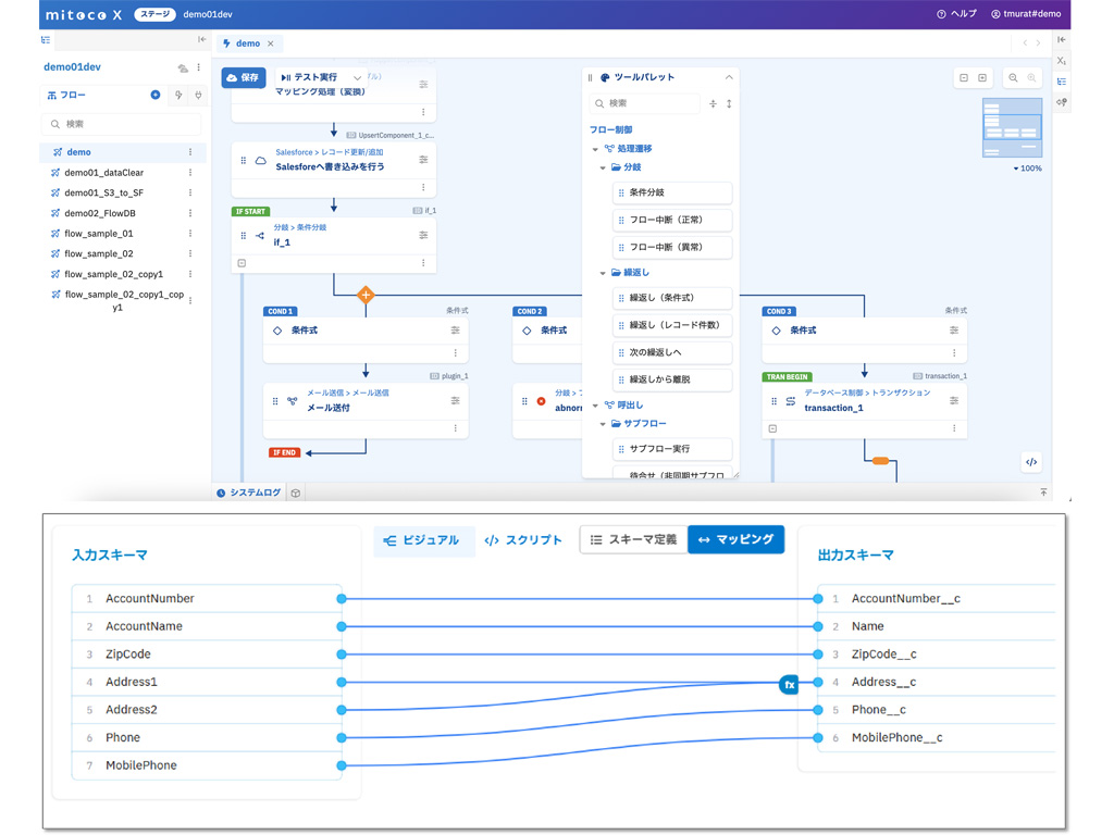 テラスカイ、ノーコード～ハイコードを切り替えて利用できるデータ連携クラウド「mitoco X V2.0」 - クラウド Watch