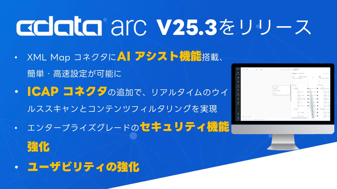 CData、OpenAI対応のAIアシスト機能などを搭載したB2Bデータ連携ツール「CData Arc V25.3」をリリース - クラウド Watch